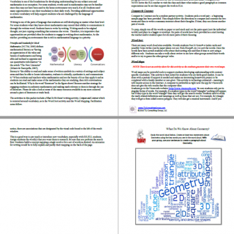 Writing, Vocabulary & Literacy in Primary Mathematics